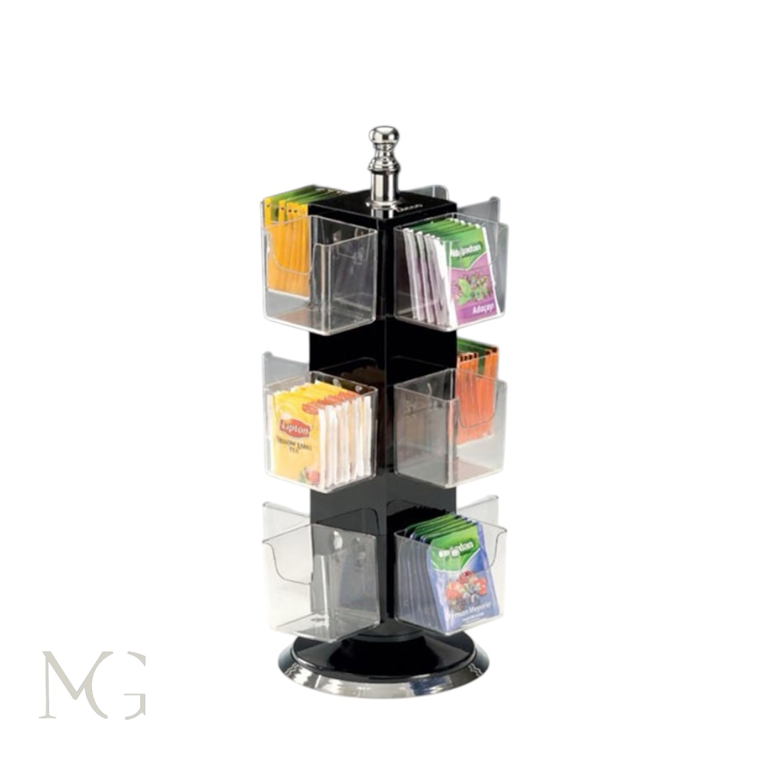 Rotating Tea Bag Stand – 12 Compartments | Mirzaee Group