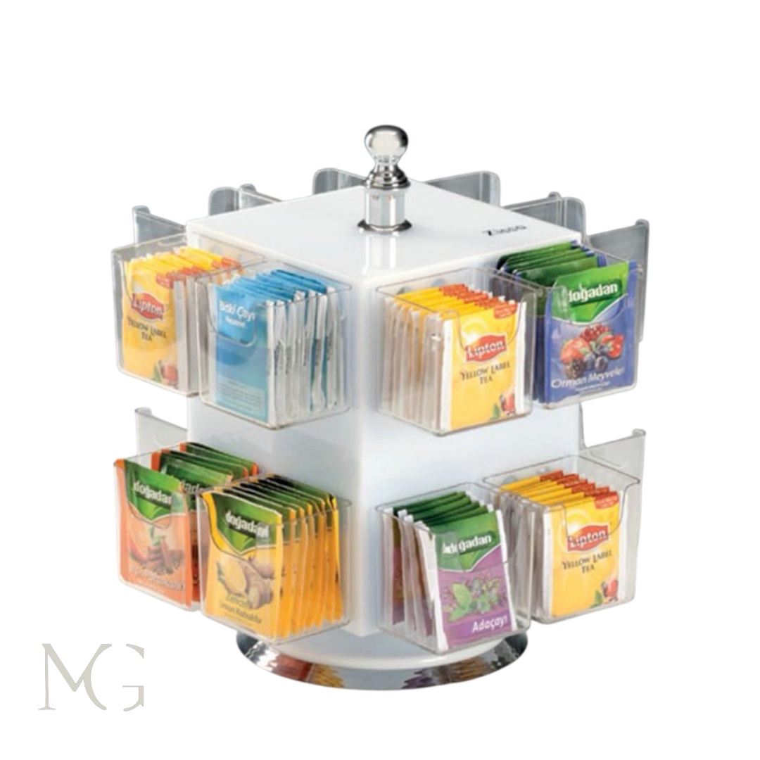 Rotating Tea Bag Stand – 16 Compartments | Mirzaee Group